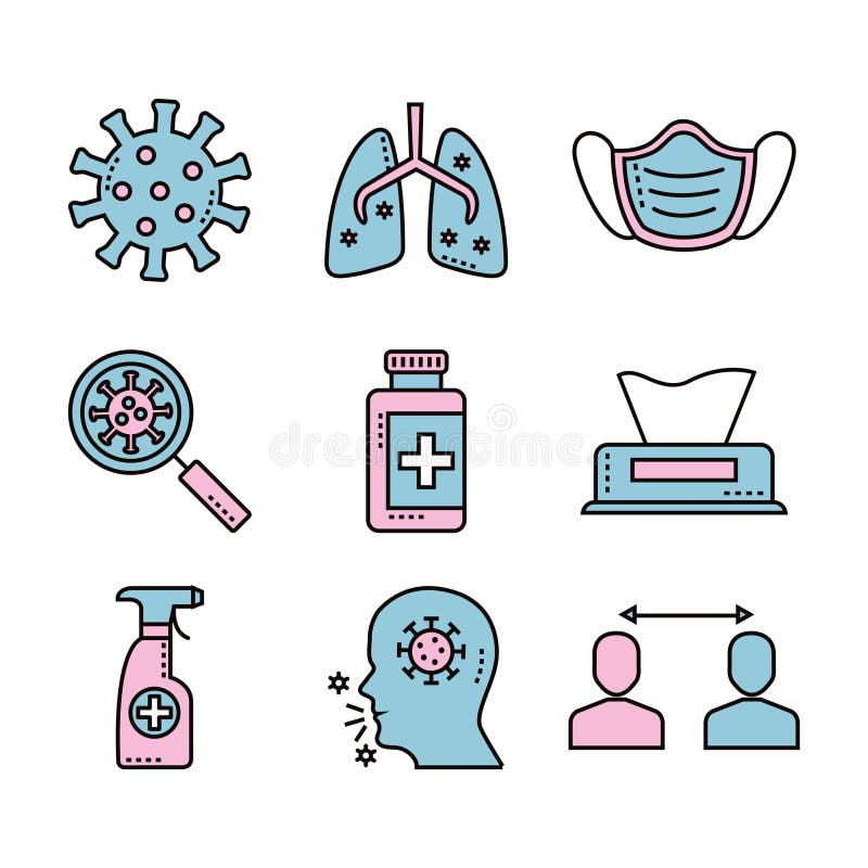 Medical Elements Line Vector Illustration Stock Illustration ...
