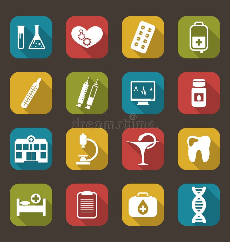 Medical Elements and Objects Stock Vector - Illustration of chemical ...