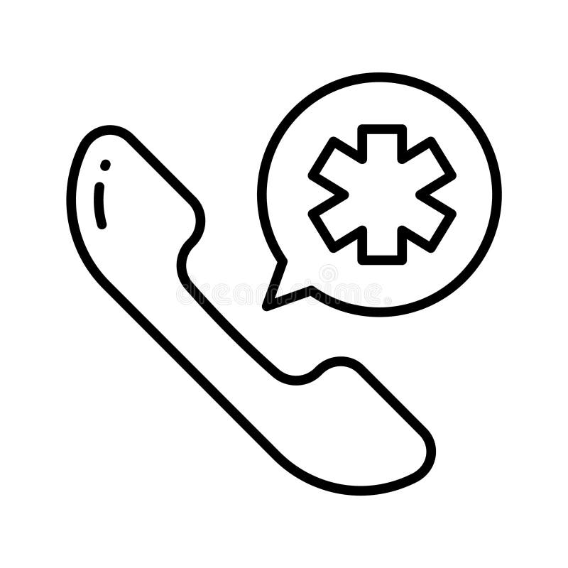 Medical Emergency Call Vector Design in Trendy Style Stock Vector ...