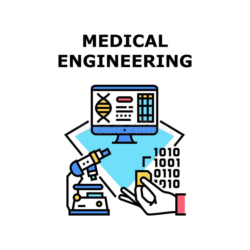 Medical Engineering Concept Color Illustration Stock Vector ...
