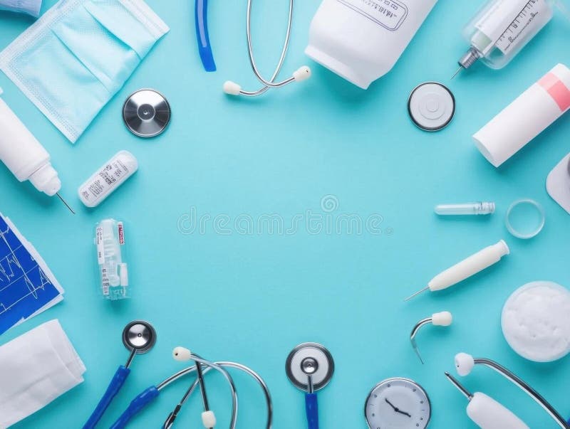 Medical Equipment Arranged in a Circle, a Visual Representation of ...