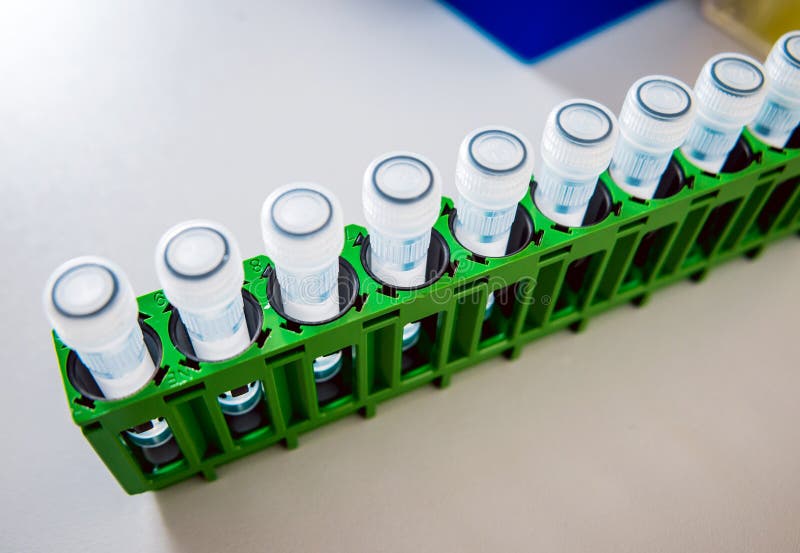 Medical Equipment. Biochemistry Test. Tubes and Containers Stock Image ...