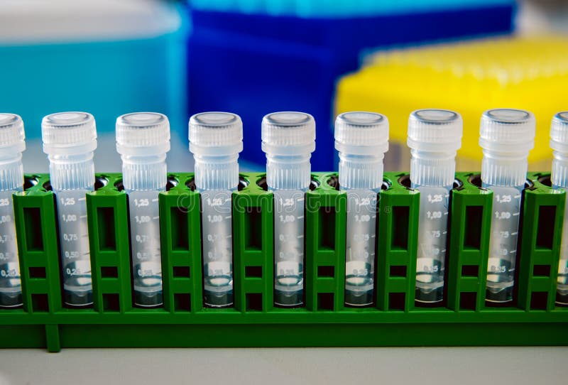 Medical Equipment. Biochemistry Test. Tubes and Containers Stock Image ...