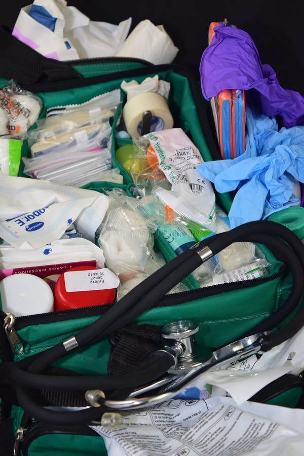 Medical Equipment in Green Bag Editorial Photography - Image of green ...