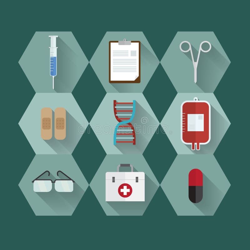 Medical Equipment Icons Set Stock Vector - Illustration of medical ...