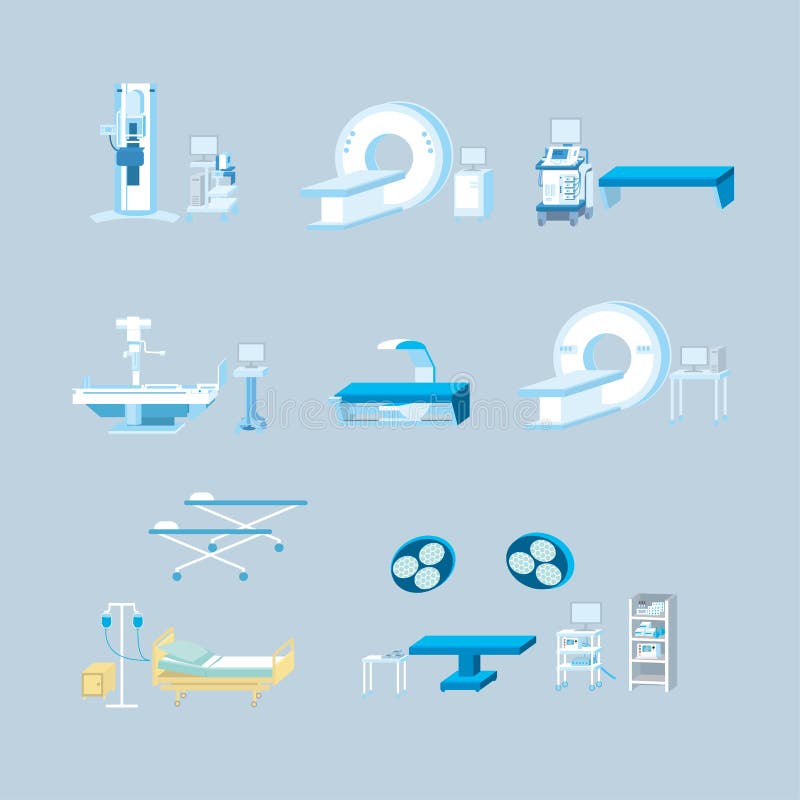 Medical Equipment Illustration Set Stock Vector - Illustration of ...