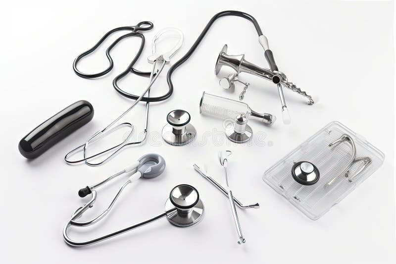 Medical Equipment and Instruments on a Sleek and Modern White ...
