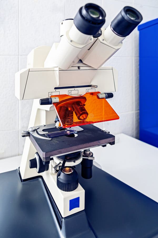 Medical Microscope for Analysis Blood Test Stock Image - Image of ...