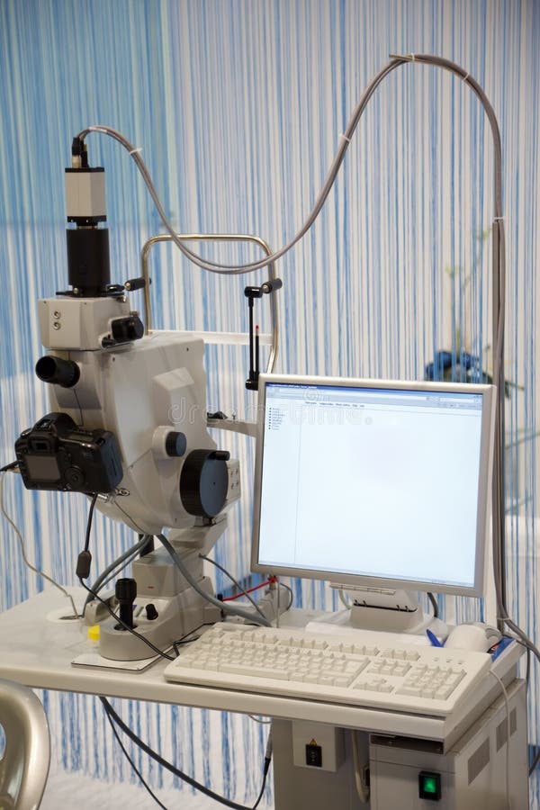 Medical Microscope. Large View. Black And White. Laboratory Microscope ...