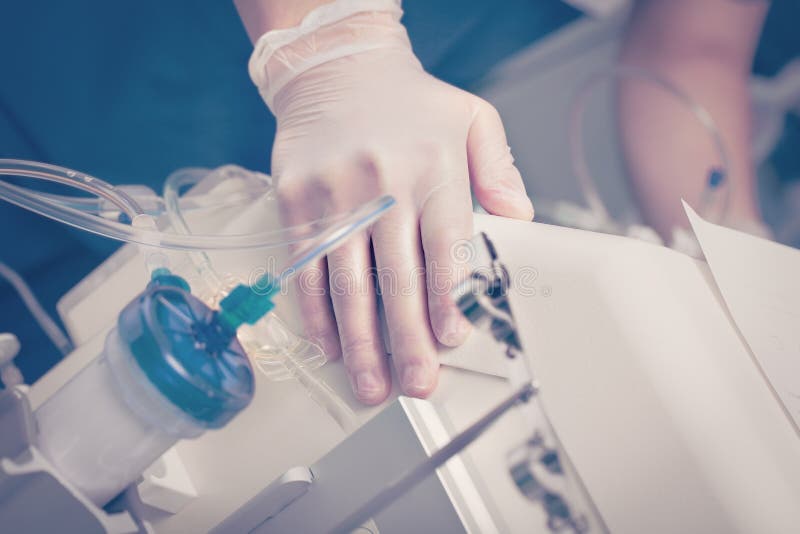 Medical Equipment and Staff Work Stock Image - Image of close, adult ...