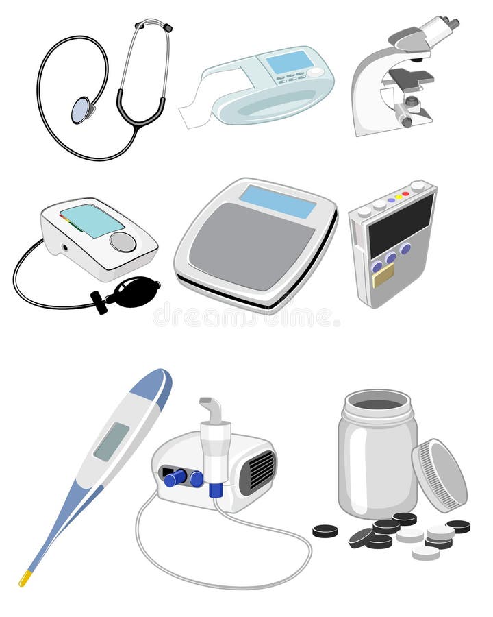 Medical equipment stock vector. Illustration of electrocardiograph ...