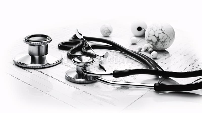 Medical Equipment with White Background Generative Ai Stock ...