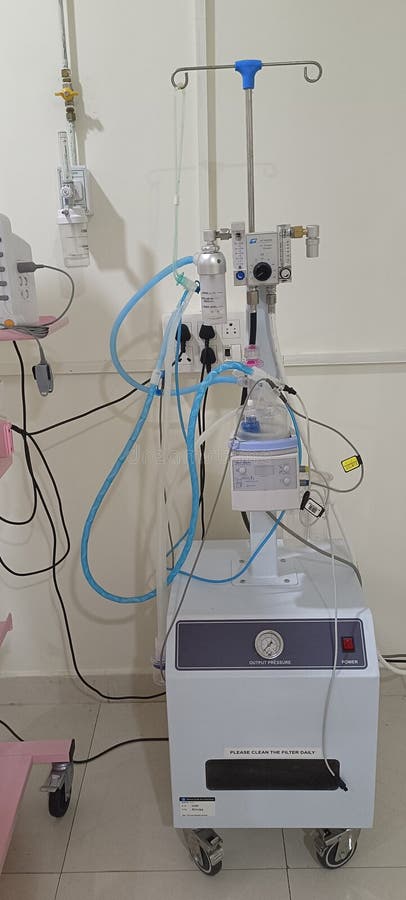 Medical Equipments Bubble CPAP NICU Editorial Stock Image - Image of ...