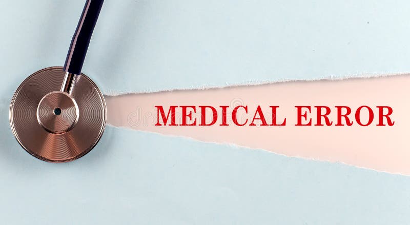 MEDICAL ERROR Word Made on Torn Paper, Medical Concept Background Stock ...