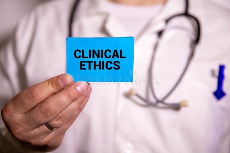 Medical Ethics Card in Hands of Medical Doctor Stock Image - Image of ...