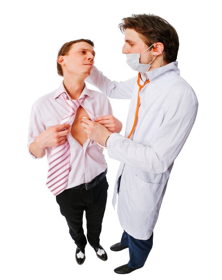 Crazy Doctor Chasing Scared Patient Stock Image - Image of horizontal ...