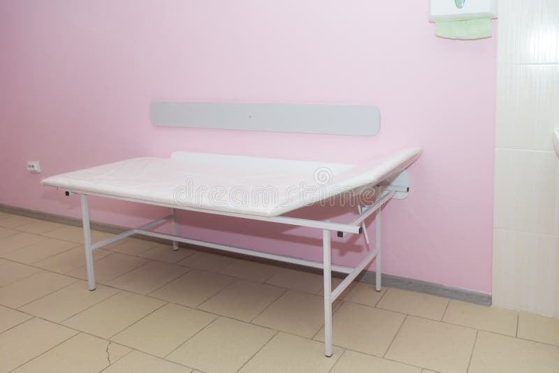 Medical Examination Bed in the Doctors Office Stock Image - Image of ...