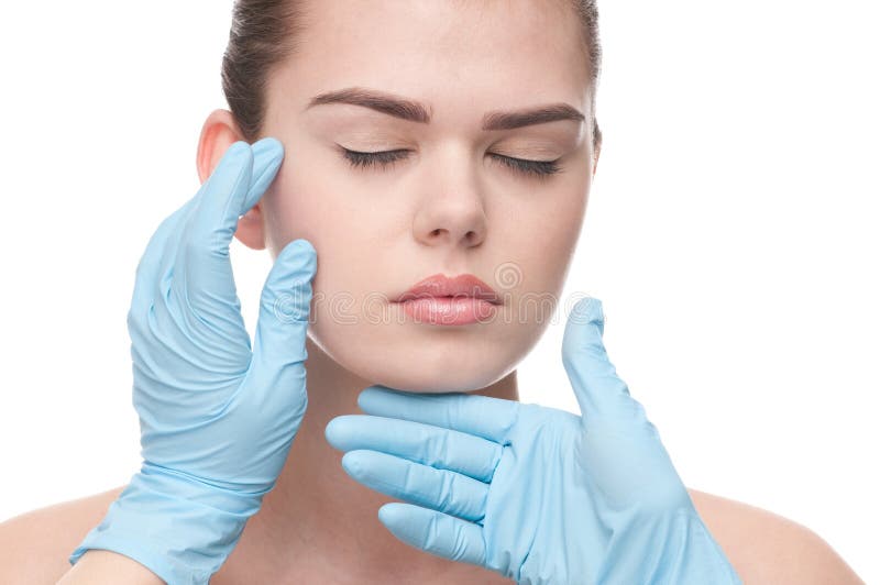Medical Examination Face Of Beautiful Woman Stock Photo - Image of ...