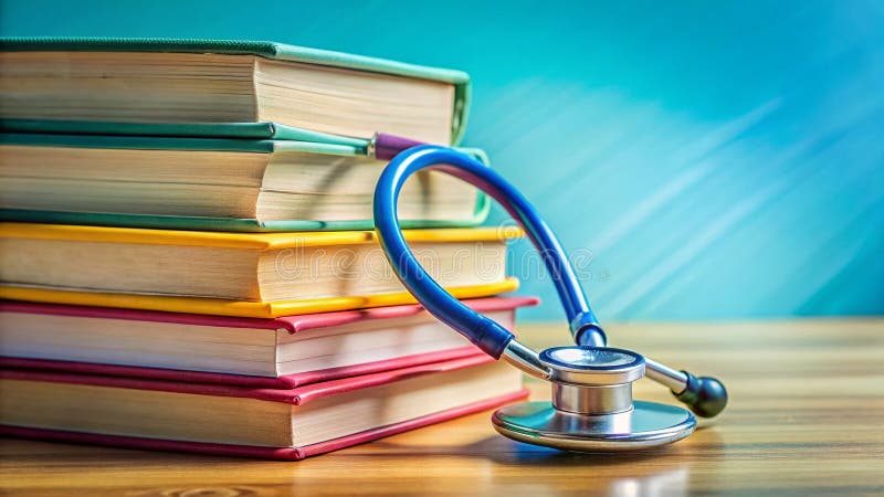 Medical Examination Preparation Closeup of Stethoscope on a Stack of ...