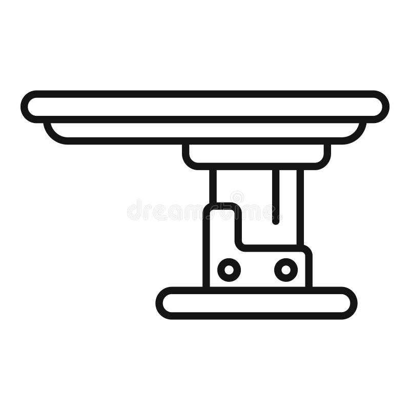 Medical Examination Table Being Prepared for Surgery Illustration Stock ...