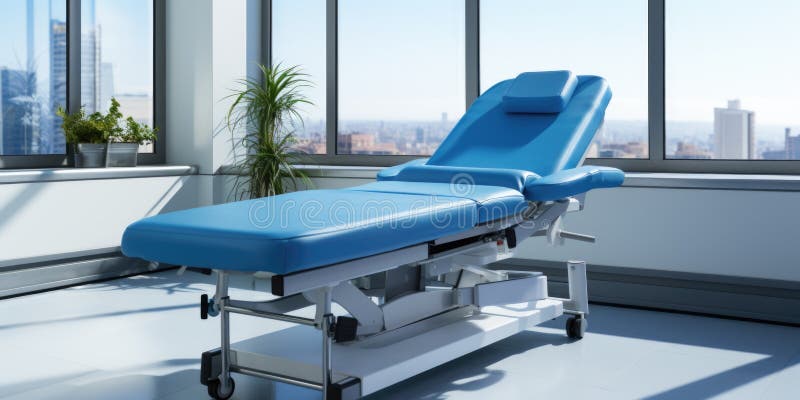 A Medical Examination Table in a Large Room, AI Stock Illustration ...