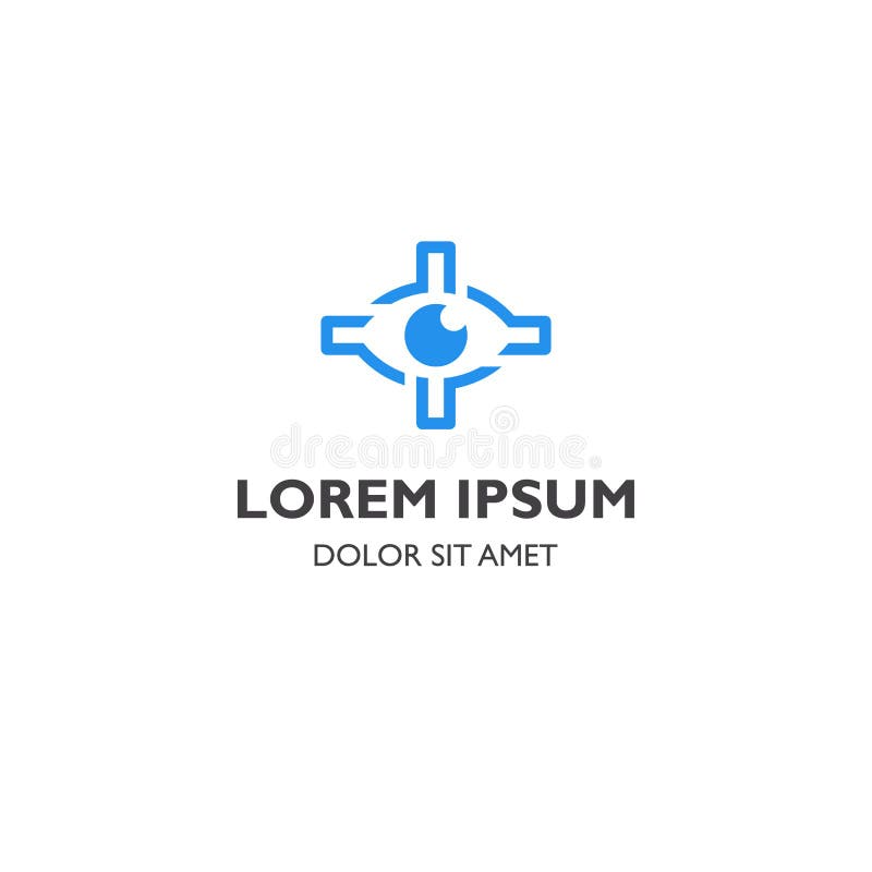 Medical Eye, Vision Cross Vector Logo Icon Template Stock Vector ...