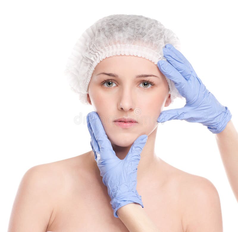 Medical Examination Face of Beautiful Woman Stock Photo - Image of ...