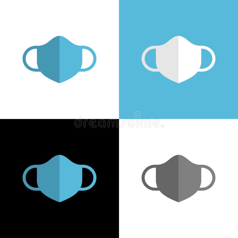 Medical Face Mask Icon, Flat Design Style Illustration Stock Vector ...
