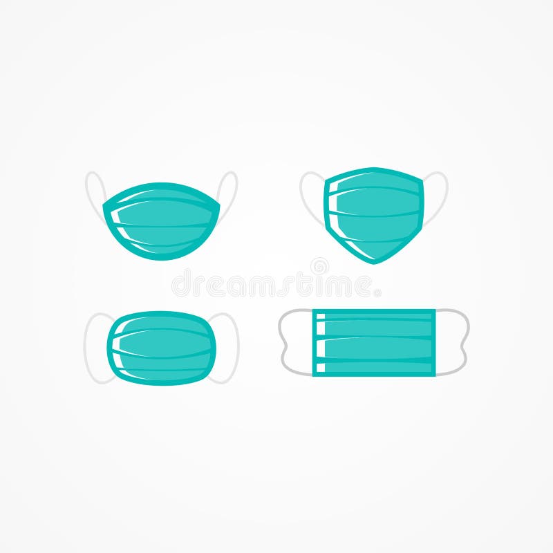 Medical Face Mask or Surgical Face Mask Vector for Protection from ...