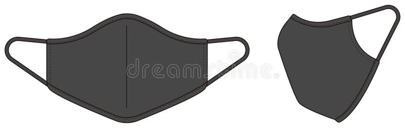 Medical Face Mask Vector Template Illustration Stock Vector ...