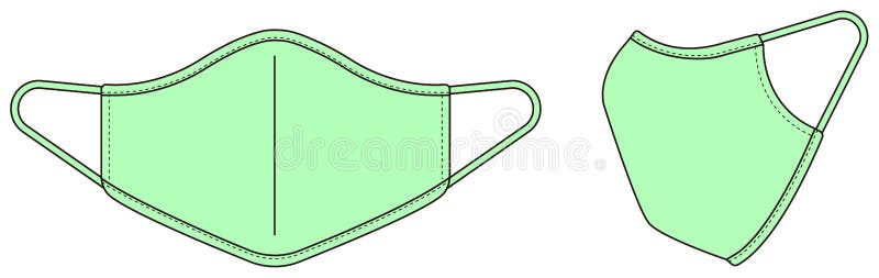 Medical Face Mask Vector Template Illustration Stock Vector ...