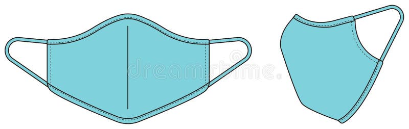 Medical Face Mask Vector Template Illustration Stock Vector ...