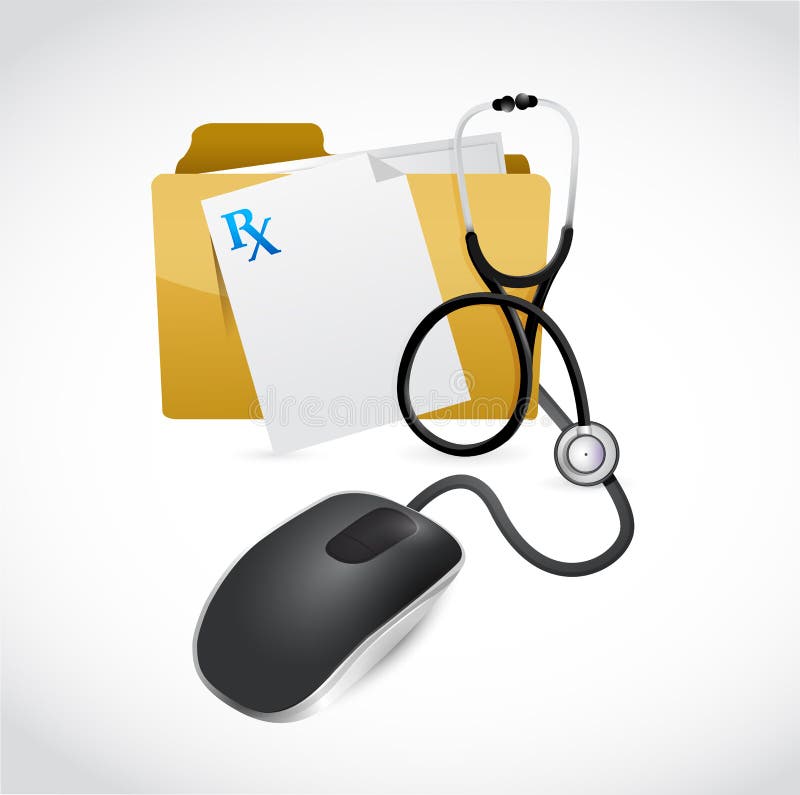 Medical Files Computer Concept Illustration Stock Illustration ...