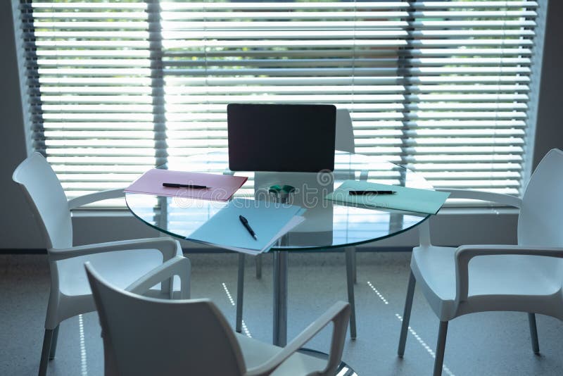 Medical Files and Laptop on a Table Stock Image - Image of wireless ...