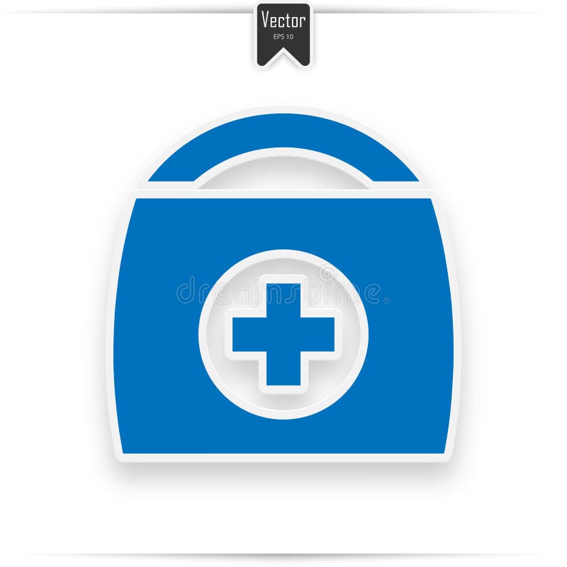 Medical First aid box sign stock vector. Illustration of aspirin ...