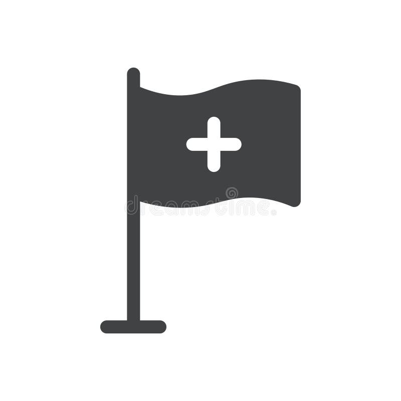 Medical Flag Icon Simple Vector Symbol Stock Vector - Illustration of ...