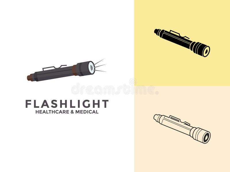 Medical Flashlight Logo and Icon.medical Flashlight Vector Icon for Web ...