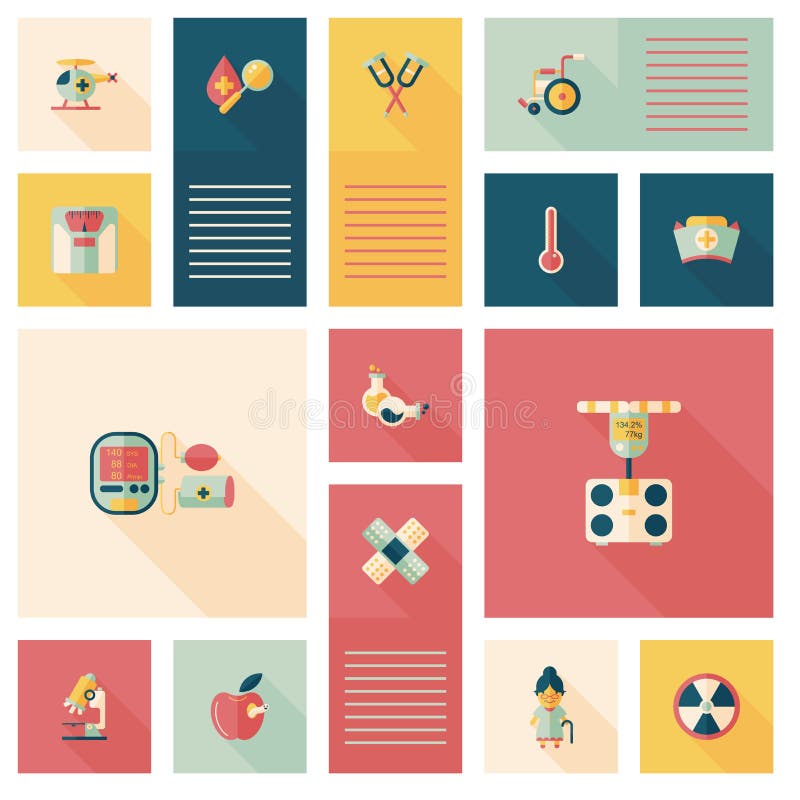 Medical Flat Ui Background,eps10 Stock Vector - Illustration of pill ...