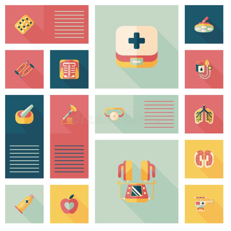 Medical Flat Ui Background,eps10 Stock Vector - Illustration of pill ...