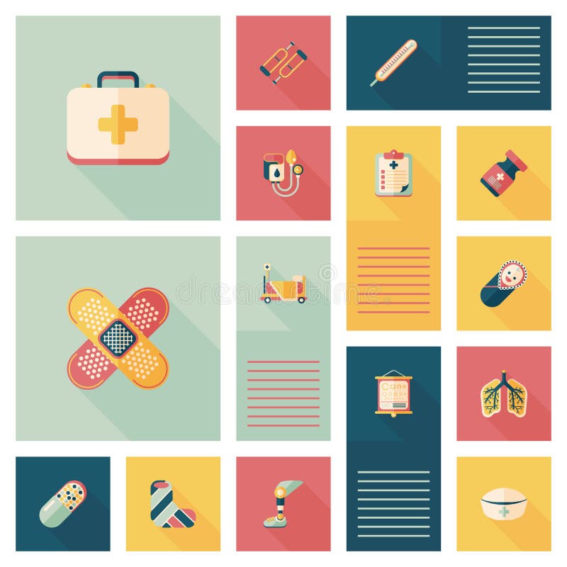 Medical Flat Ui Background,eps10 Stock Vector - Illustration of pill ...