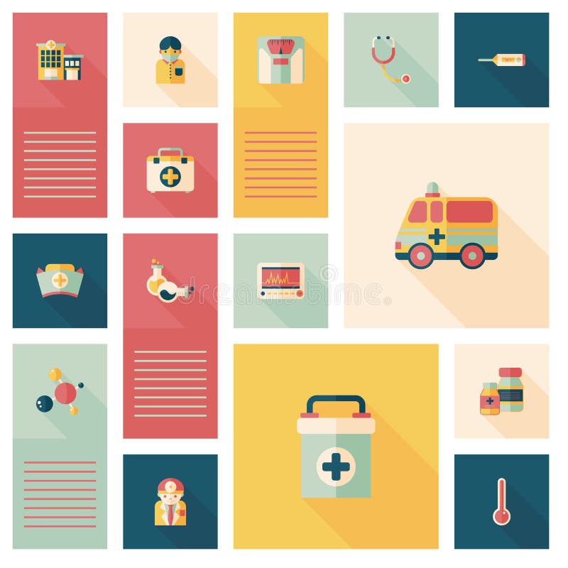 Medical Flat Ui Background,eps10 Stock Vector - Illustration of doctor ...