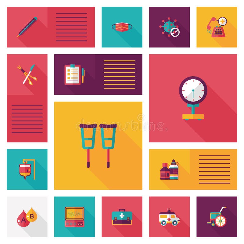 Medical Flat Ui Background,eps10 Stock Vector - Illustration of nurse ...