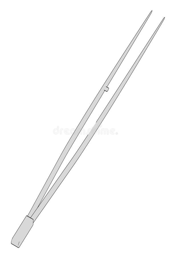 Medical forceps stock illustration. Illustration of draw - 35595417