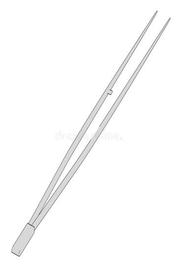 Medical forceps stock illustration. Illustration of draw - 35595417