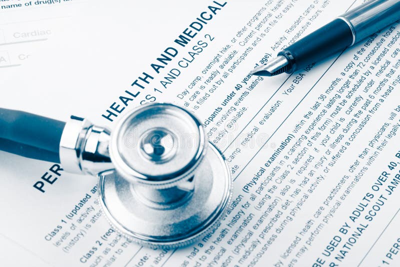 Medical form stock image. Image of treatment, stethoscope - 47520807