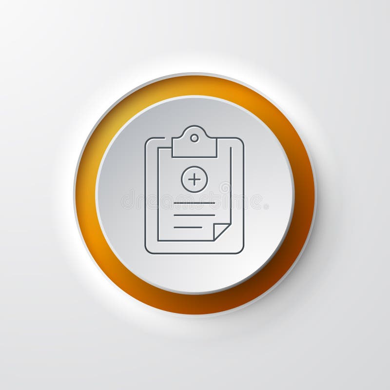 Medical Form Icon stock illustration. Illustration of clean - 112635488