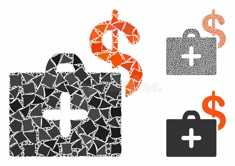 Medical Fund Case Mosaic Icon of Ragged Pieces Stock Vector ...