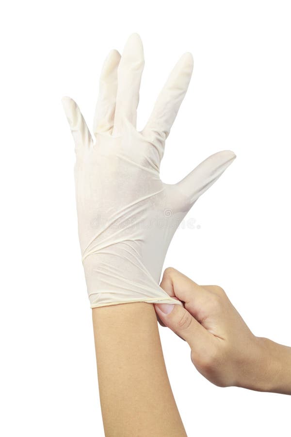 Human Hands Wearing Blue Surgical Latex Nitrile Gloves for Doctor and ...