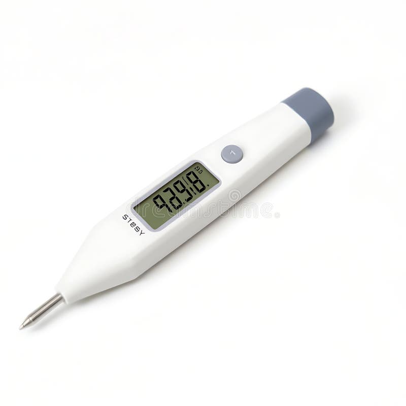 A Medical Grade Thermometer with a Simple Digital Interface, Placed on ...