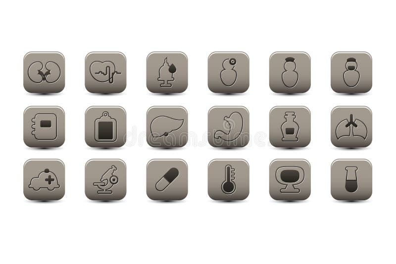 Medical Square Gray Icons Stock Illustrations – 46 Medical Square Gray ...